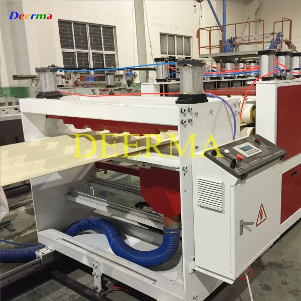 Quality 80mm Double-screw PVC Hollow Roofing Sheet Production Line for Indonesia Market Needs for sale