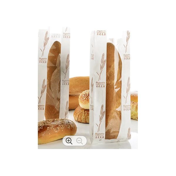 Quality Durable Paper Kraft  Plastic Bread Bags For Homemade Bread Recyclable for sale