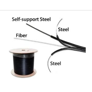 Quality 1-2 Core FTTH Flat Drop Cable Fiber Optic Aerial Installation With 1km / 2km for sale