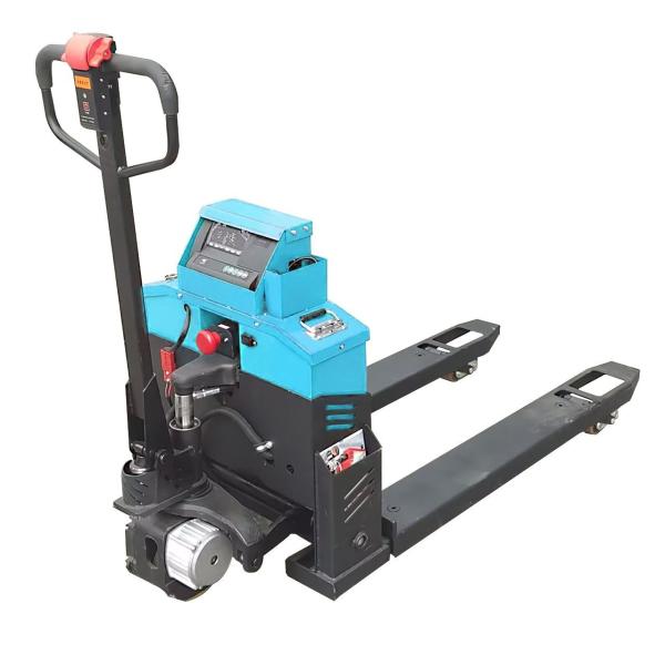 Quality 24V Lithium Battery Electric Pallet Jack With Weighing Scale For Warehouse for sale