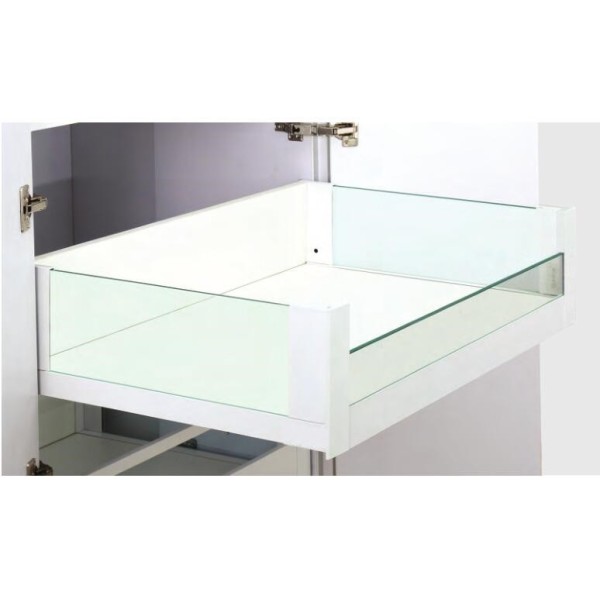 Quality Kitchen Cabinet High Inner Drawer Tandem Box With Glass Side & Front Panel for sale