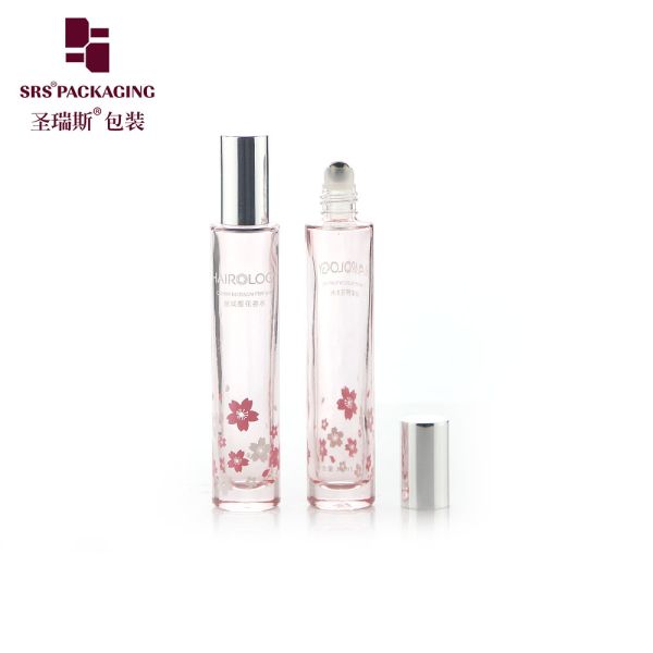 Quality 15ml Luxury Design Glass Roll On Bottle with SUS304 Steel Ball for Perfume and for sale