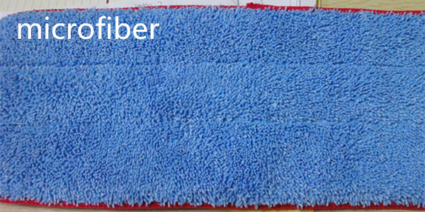 Quality 13 * 47 Microfiber Dust Mop Blue Twisting Fabric Red Stitched Floor Cleaning for sale