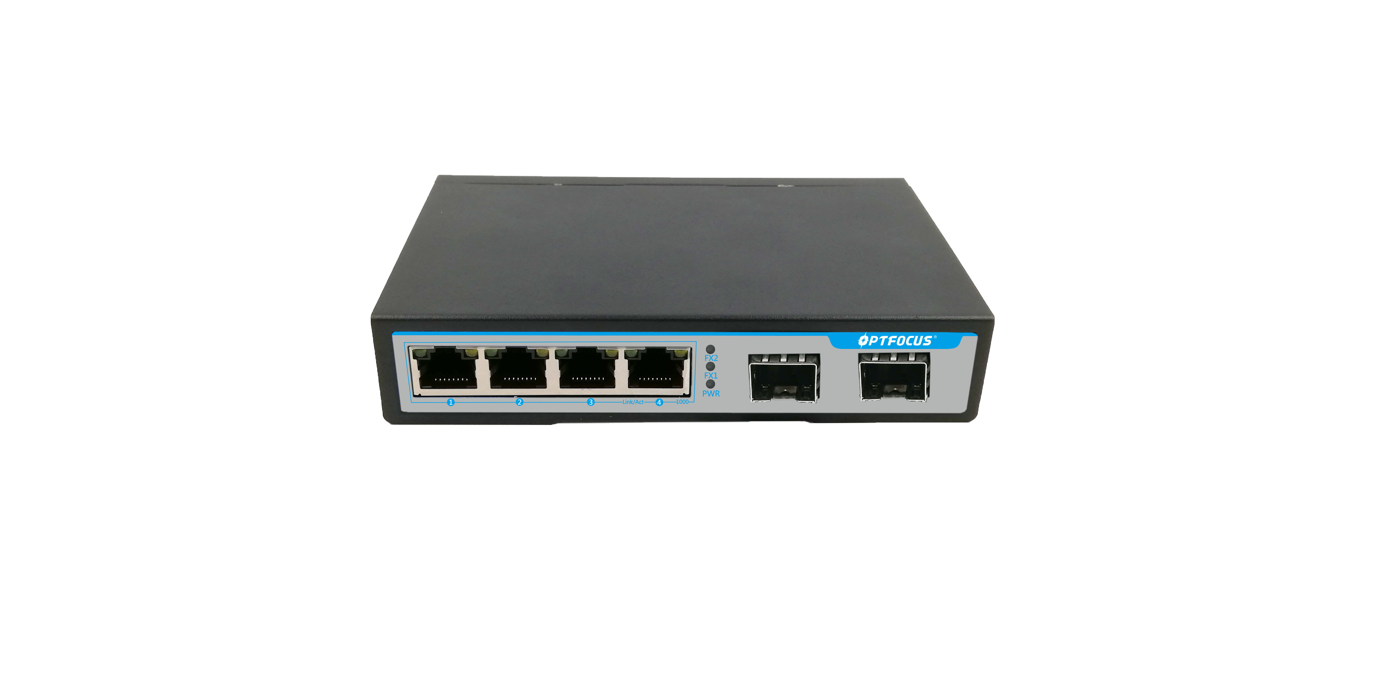 Quality Gigabit Fiber Optic Switch 10 / 100 / 1000M Dual Fiber Automatic MAC Address for sale