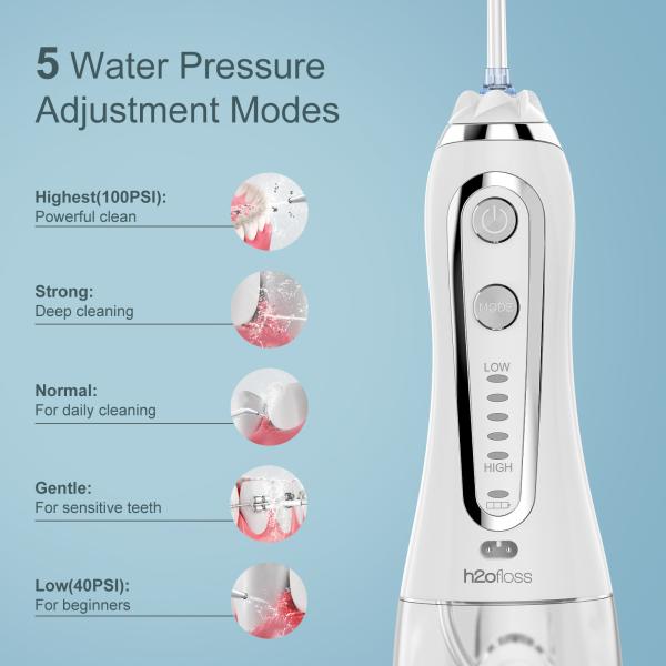 Quality Electrical Water Flosser Five Modes 300ML WaterTank Teeth Cleaning for sale