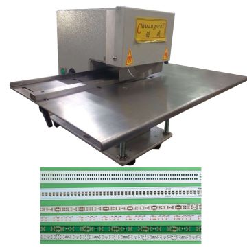 Quality Pizza Wheel Motorized V-Cut LED PCB Depanel Machine With Two Round Blades for sale