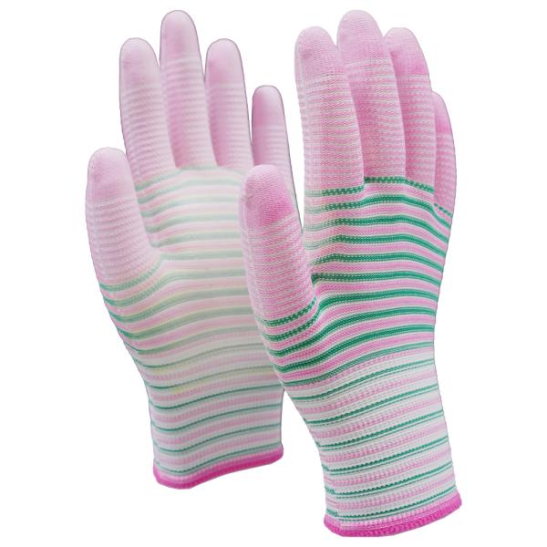 Quality NBW-PT303 13 Gauge Zebra Pattern PU Palm Coated Gloves for sale