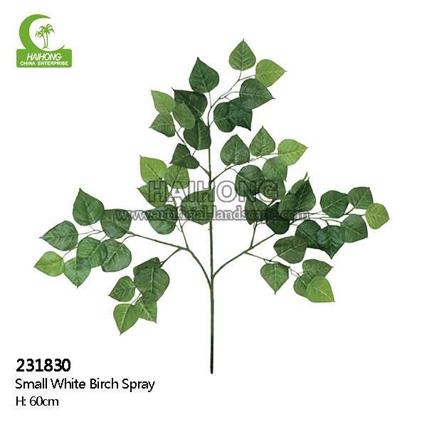 Quality Fire Retardant 60cm Height Artificial Tree Branches , Artificial Birch Leaves Silk for sale