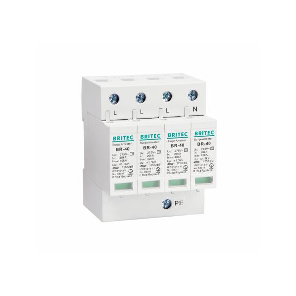 Quality 40kA 4P 275V Type 2 Surge Protection Device SPD Surge Arrester for Three-Phase TN-S System for sale