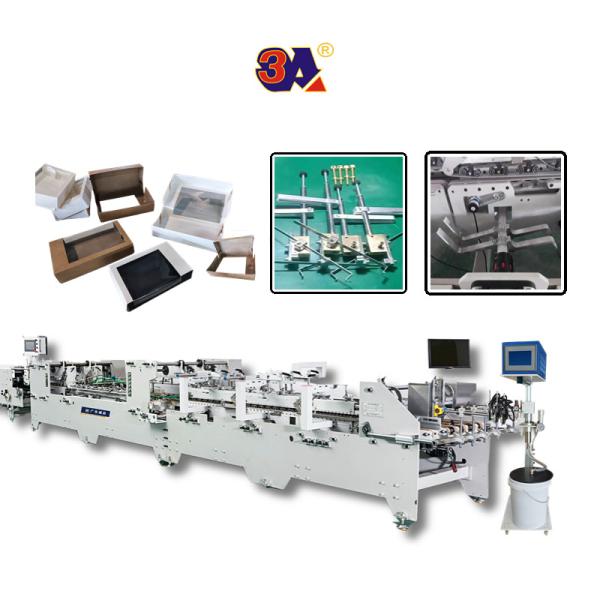 Quality PLC Controlled Folder Gluer Machine for Corrugated Carton Cardboard Box 200g for sale