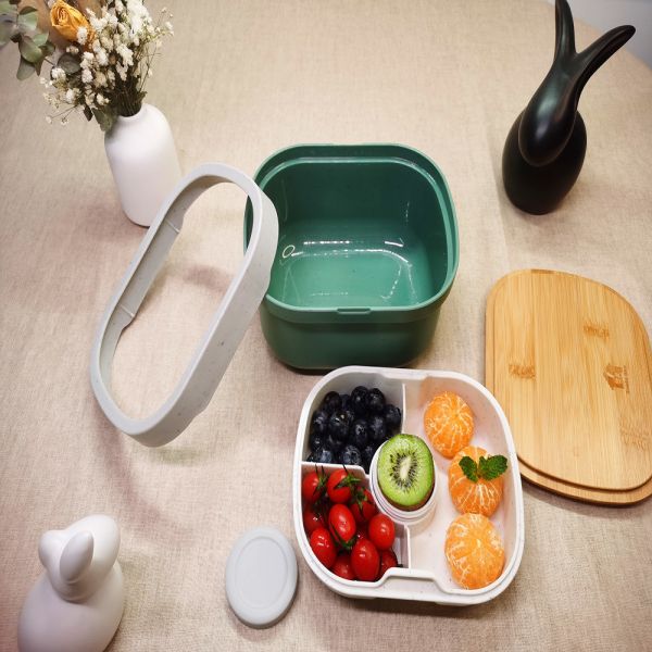 Quality On the Go Colorful Large Capacity Plastic Customization 2 in 1 Mixing Salad Bowl for sale