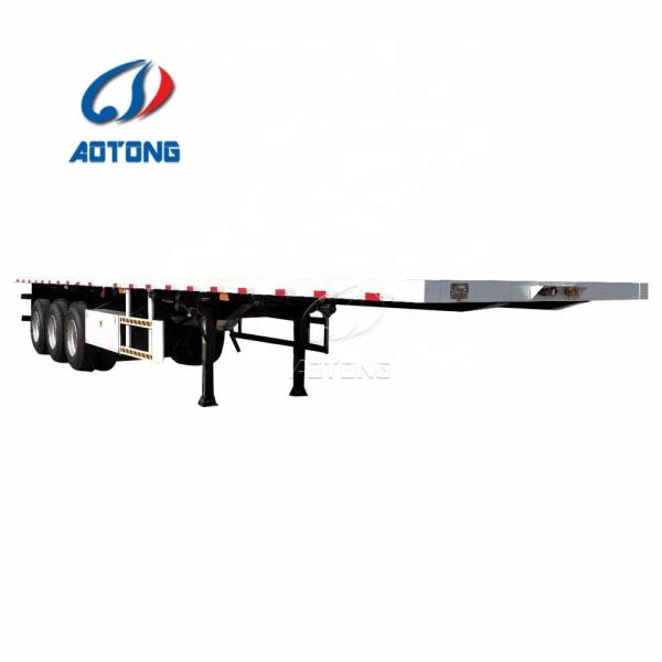 Quality Fully Welded Chassis 3 Axles 45ft 40tons Flatbed Trailers for Flexible Cargo for sale