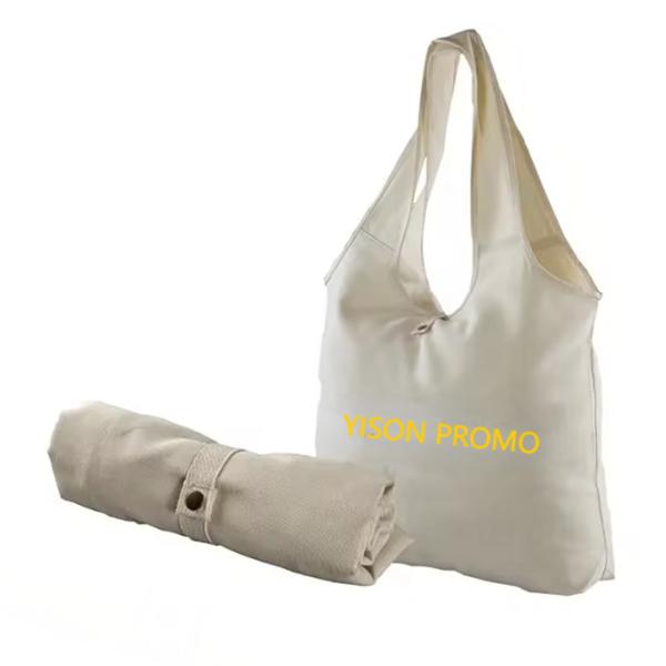 Quality Recyclable Polyester Foldable Shopping Bag 10OZ Canvas Cotton ODM for sale