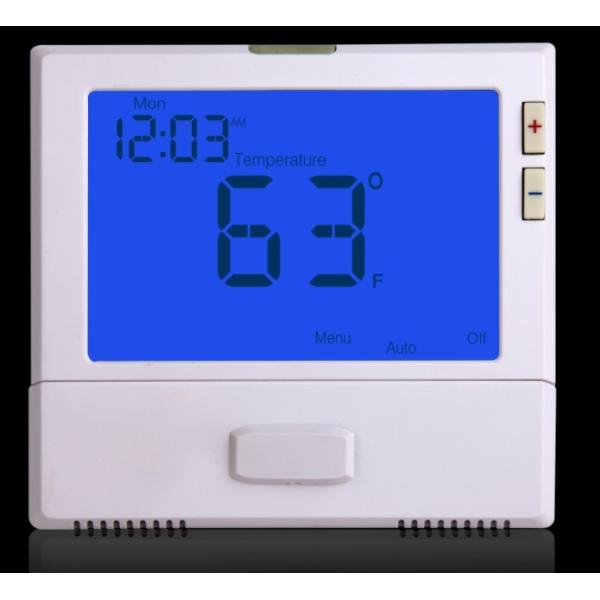 Quality Programmable Heat Pump Thermostat / Battery Powered Room Thermostat for sale