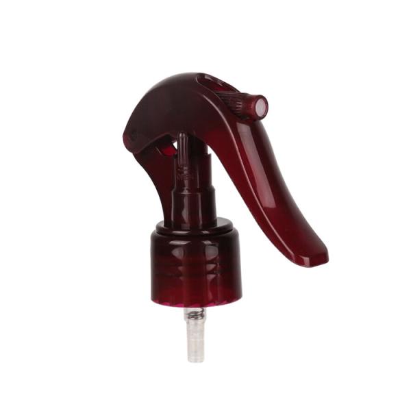 Quality Wine Red Plastic Mini Trigger Sprayer 28/410 For Gardening House Cleaning for sale