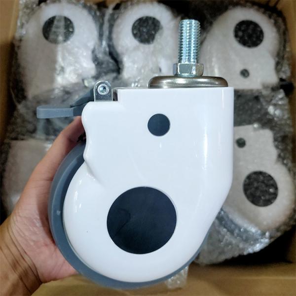 Quality 125mm Medical Bed Casters Stem Locking Anti - Winding Hospital for sale