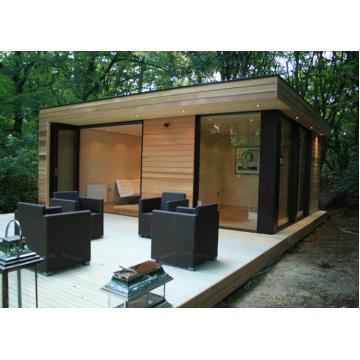 Quality Beautiful Prefab Tiny House Garden Studio Cabin With Deck Modular Homes for sale
