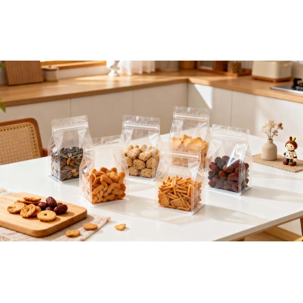 Quality Customizable Clear transparent square bottom Bag For Food Packaging for sale