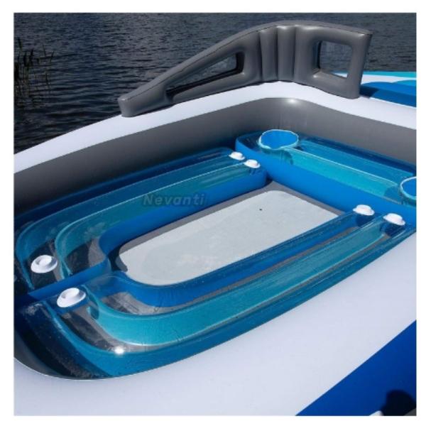 Quality Newest Inflatable Airtight Water Party Boat for Island Float 5-10 Person for sale
