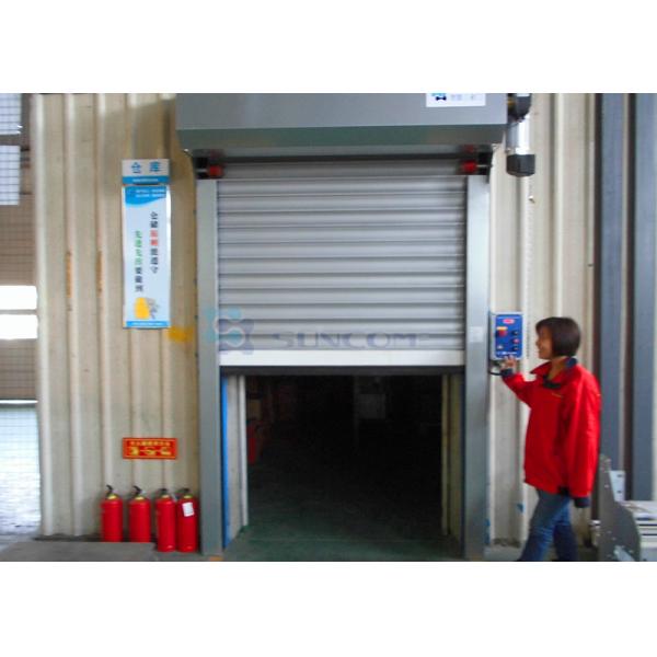 Quality 0 Degree C Galvanized Steel Security Door With Remote Control And Face for sale