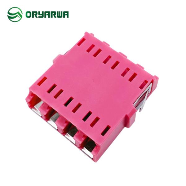 Quality IEC613000 LC Quad LC Fiber Optic Adaptor With Shutter for sale