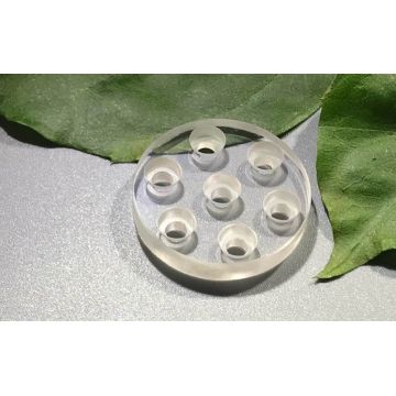 Quality Round Sapphire Glass Lens Assembly Part With Sink Hole High Thermal Conductivity for sale