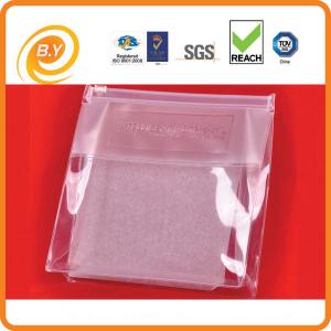 Quality SA8000 0.25mm Clear Plastic Zipper Pouch , ISO14001 EVA Zipper Bag for sale