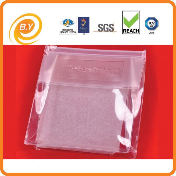 Quality SA8000 0.25mm Clear Plastic Zipper Pouch , ISO14001 EVA Zipper Bag for sale