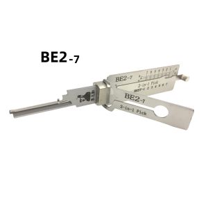 Quality Lishi Tool 2-in-1 BE2-7 Model Corrosion-Resistant Decoder & Pick Locksmith Tool for sale