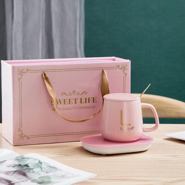 Quality Ceramics USB Charging Smart Heated Mug Customized Electric Thermostatic Heating for sale