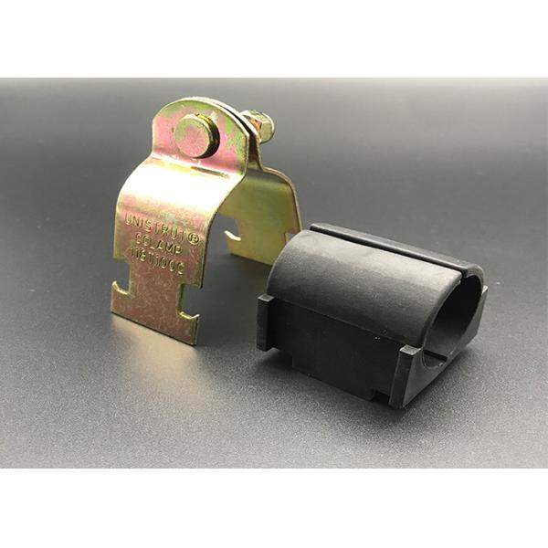 Quality Unistrut Electrical Pipe Clamp Gold Zinc HDG Strut Mounting Cushion Clamps  for sale