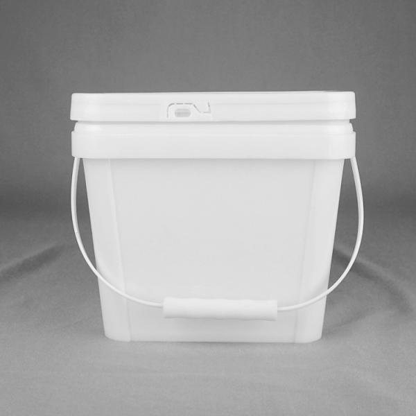 Quality 3.5L Rectangular Plastic Pail with Lid for sale
