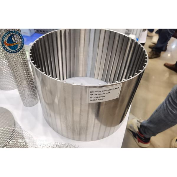 Quality Gas Wire Wrapped Well Screen Welded Ring / Thread Couplings / Flange Supported for sale