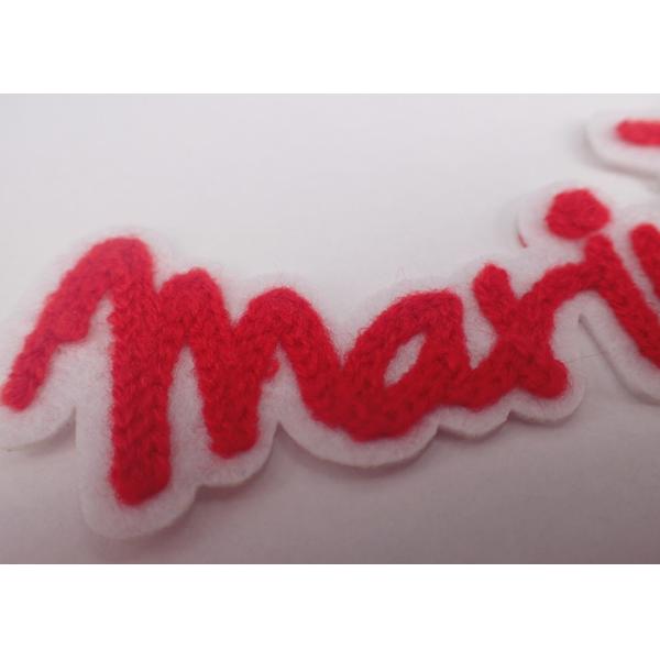 Quality Custom Towel Embroidery Chenille Cartoon Iron On Logo Patches for sale