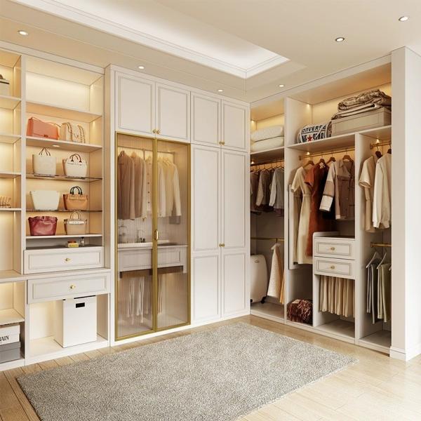 Quality Anti Scratch Modern Farmhouse Walk In Closet Storage With Particle Board for Hotel Villia for sale