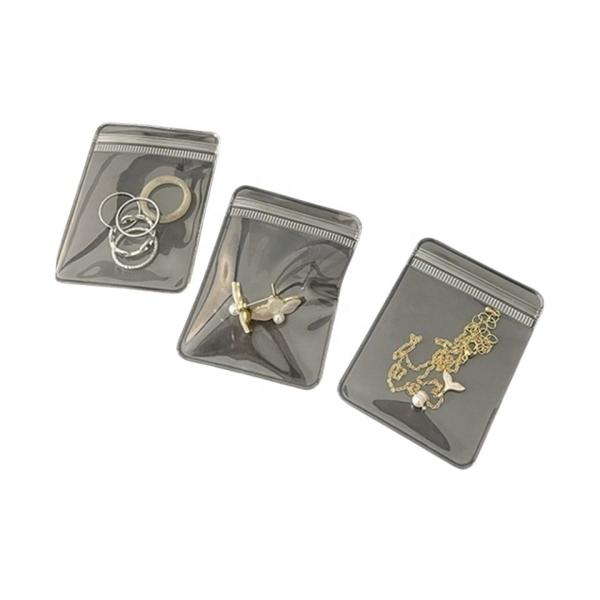 Quality Custom Zip Lock Jewelry Packaging Bag PVC Clear Mini Zipper Pouch with Reusable Logo for sale