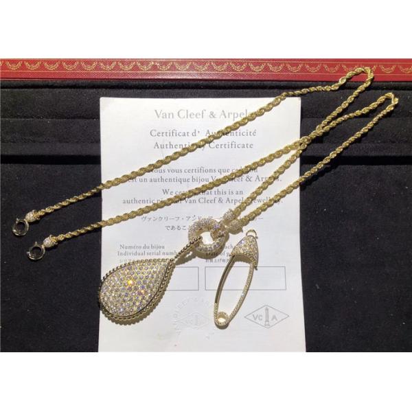Quality Luxury 18K Gold Diamond Necklace wholesale gold jewelry manufacturers for sale