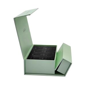 Quality Flip Cover Rigid Gift Box Skincare Custom Magnetic Box Packaging With Dividers for sale