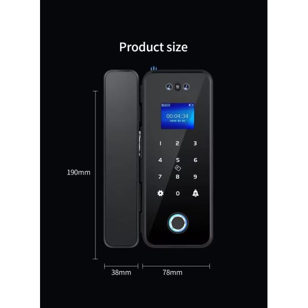 Quality Electric Smartlock Nfc Digital Biometric Frameless Smart Lock for Glass Door for sale