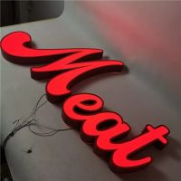 Quality Power Coated LED Illuminated Sign Led Frontlit Sign Steel Frame for sale