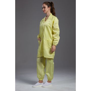 Quality Anti Static ESD reusable Labcoat muticolor with conductive fiber suitable for for sale