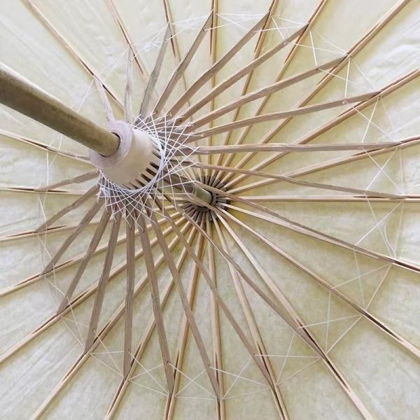 Quality Handmade Props White Japanese Paper Umbrella with Customized Designs Logo for sale