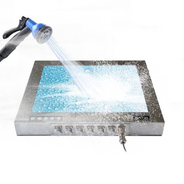 Quality 17in 400nits Stainless Steel Panel PC IP67 EETI Touch Fanless for sale
