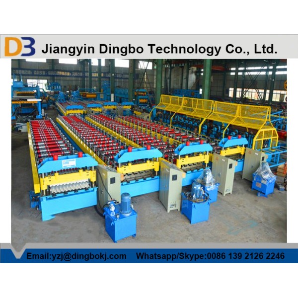 Quality Hydraulic Control Roof Panel Roll Forming Machine Automatic Stacking Machine for sale