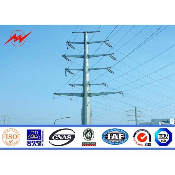 Quality Economical 132kv bitumen Galvanized Steel Pole for overheadline project for sale