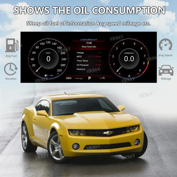 Quality VIKNAV CockPit LCD Speedometer Car Instrument Cluster For Chevrolet Camaro 2010 for sale