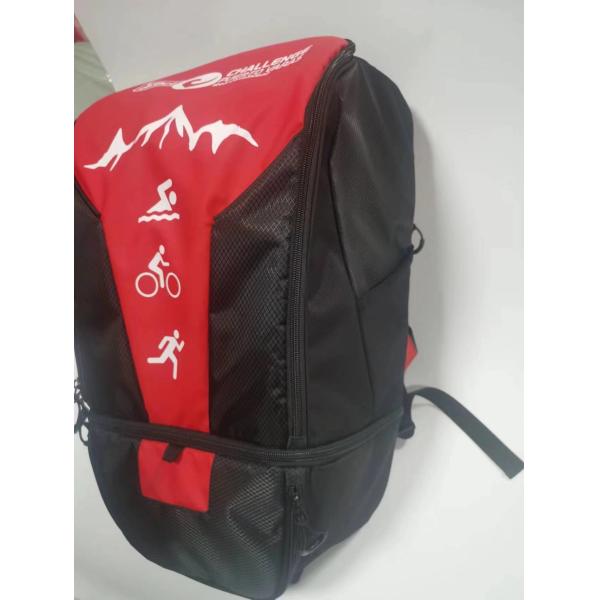 Quality Detachable Bike Helmet Backpack Bag Red With Dry / Wet Separation for sale