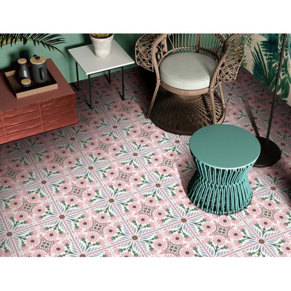 Quality 20x20cm Pink Green Ceramic Tile for Bathroom Kitchen Floor for sale