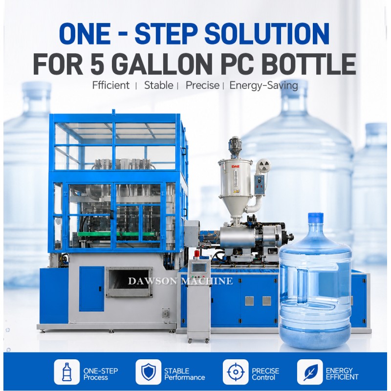 Automatic blow molding machine front view