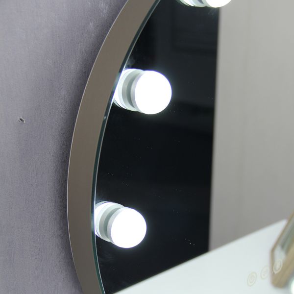 Quality Touch Sensor Makeup Mirror With Lights Round Cosmetic Mirror With Color for sale